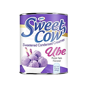 Jans Sweet Cow - Ube Flavored Sweetened Condensed Creamer - Purple Colored Sweet Potato Creamer for Baking Cooking Dessert 13.40 oz per pack (Ube, Pack of 2)