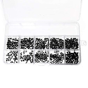 NLXTXQC 500Pcs Universal Laptop Computer Notebook Flat Head Screw Assortment Kit with Screwdriver