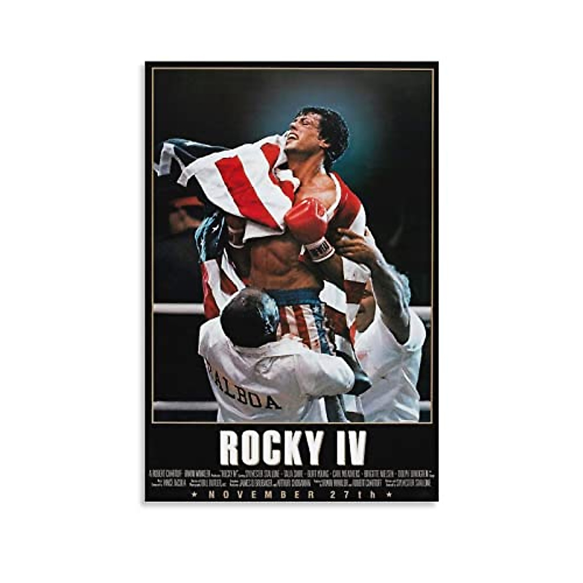 SUANQ Rocky 4 Movie Poster Poster Decorative Painting Canvas Wall Art Living Room Posters Bedroom Painting 12x18inch(30x45cm)