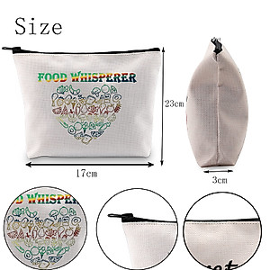 POFULL Registered Dietitian Gifts Dietitian Thank You Gift Dietitian Nutritionist Gifts Food Whisperer Cosmetic Bag RD Registered Dietitian Gifts (Food Whisperer bag)