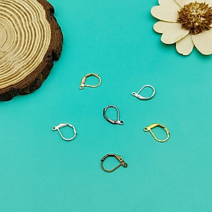 180pcs Hypoallergenic French Earring Hooks Lever Back Earrings French Hook Ear Wire Leverback Earwires Earring Supplies Findings for DIY Jewelry Making(6 Colors)