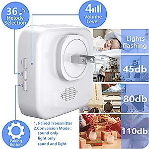 LIOTOIN Wireless Caregiver Pager Call Button Nurse Alert System Call Bell for Home/Elderly/Patients/Disabled/School 3 Transmitters 2 Plugin Receivers (600+ft Operating Range)…