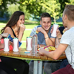 durony 9 Pack Slim Can Cooler Sleeves Baseball Can Sleeves Neoprene Hot and Cold Drinks Soda Cover Beer Cup Insulator for Funny Parties, Picnics, 6.5 x 3.3 Inch