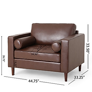Christopher Knight Home Malinta Club Chair, Dark Brown + Espresso