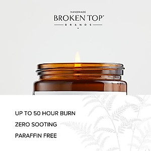Broken Top - Coastal Rainfall|9 oz. Cucumber, Violet & Foliage. Pure Soy Wax Candle. 50-Hour Burn Time. Natural Cotton Wick, Vegan, No Parabens, No Phthalates