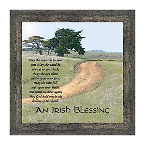 Irish Blessing Wall Decor, May The Road Rise Up to Meet You, Celtic Decor Home Blessing Sign, Irish Gifts for Women. Irish Wall Decor, House Warming Presents for New Home 8586BW