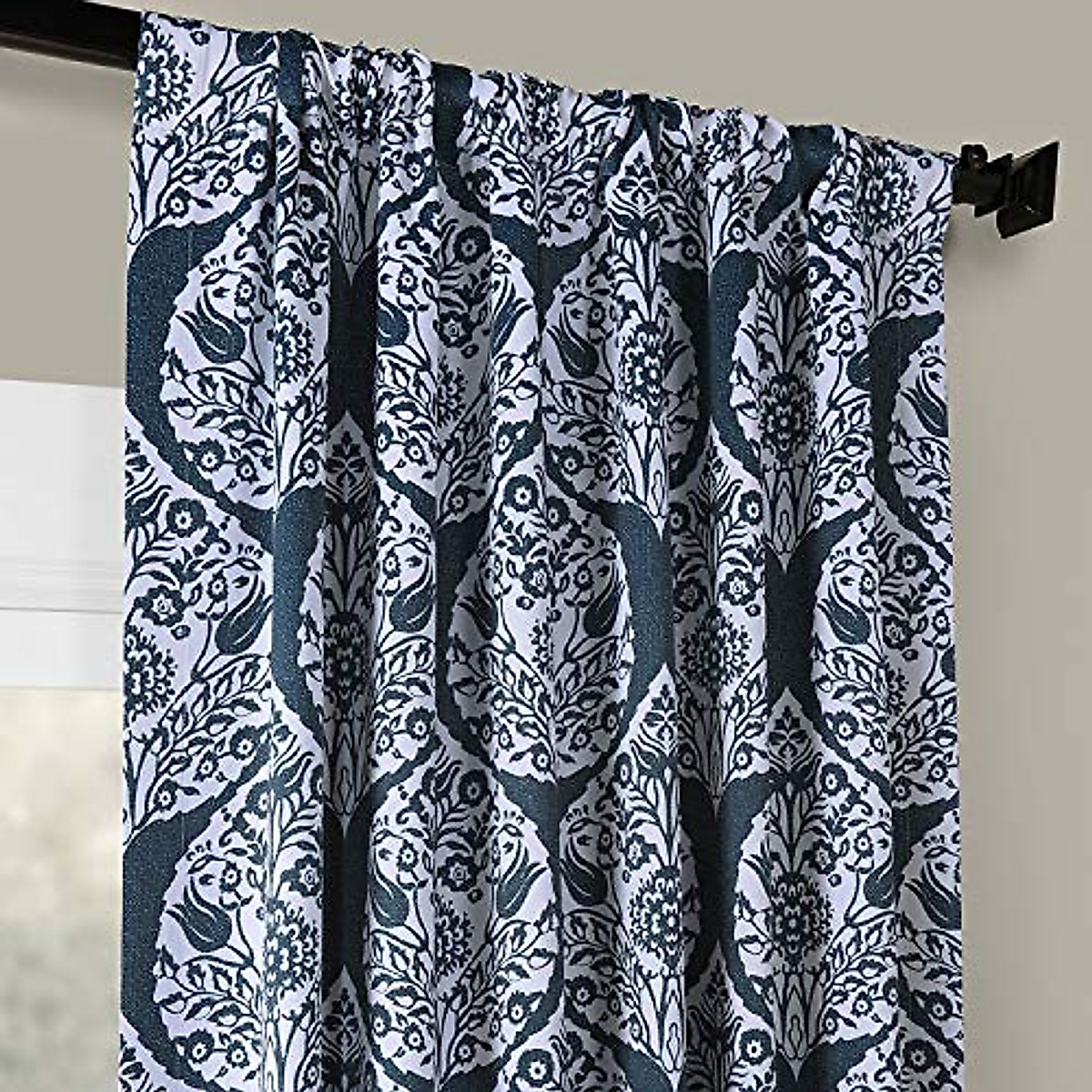 HPD Half Price Drapes Printed Room Darkening Curtains for Living Room & Bedroom 50 X 96, BOCH-KC108B-96 (1 Panel) Woodcut Green