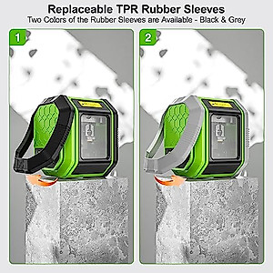 Huepar Green Beam Cross Line Laser Level, Self-Leveling Vertical and Horizontal Line Laser Leveler Tool with Rechargeable Li-ion Battery for Construction, Picture Hanging &Wall Writing Painting-FC011G
