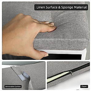 NUNU LAB Shoe Storage Bench, Shoe Bench with Removable Cushion, Storage Entryway Bench with 10 Cubbies, Space Saving Shoe Rack with Bench, 41 x 12 x 16.75 Inches, White Shoe Bench