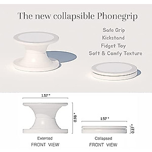 4 Pack - Foldable Finger Cell Phone Grip Stand, Cellphone Holder for Smartphone - Pink White Rose Gold Marble