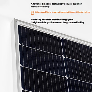 Futuresolar 31PCS Bifacial Solar Panels 545 Watt Monocrystalline Rigid High Efficiency Photovoltaic Module for Commercial and Residential Large-Scale Field Farm Power Stations，CSA Certification