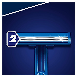 Gillette BlueII Men's Disposable Razors x 5, 2-Blades Razor, Fixed Head