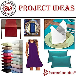 Barcelonetta | Poly Cotton Fabric | Broadcloth | 35% Cotton | 60" Wide | Lining, Sewing, Air Feel Skirt Layer | Solid (Yellow, 2 Yard)