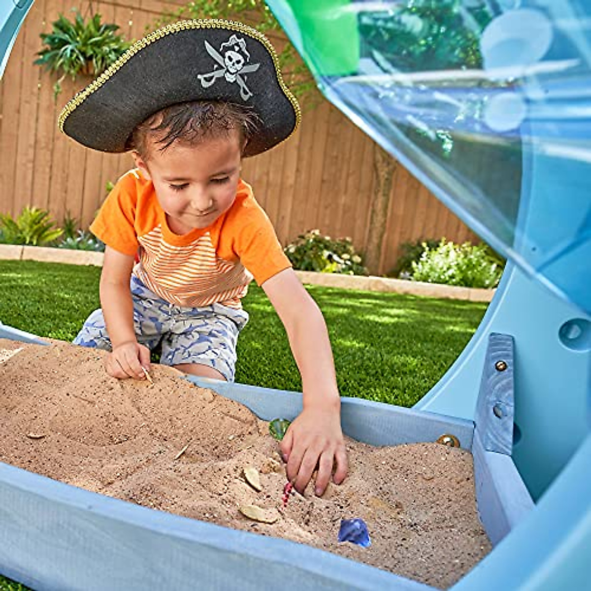 KidKraft Shark Escape Outdoor Toddler Climbing Toy with Ocean Theme Helps Build Gross Motor Skills, Gift for Ages 3-5