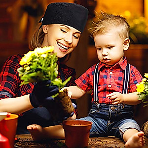 SATINIOR 4 Pieces Adjustable Bouffant Hats Button Sweatband Cap Tie Back Hats for Women Men (Black)