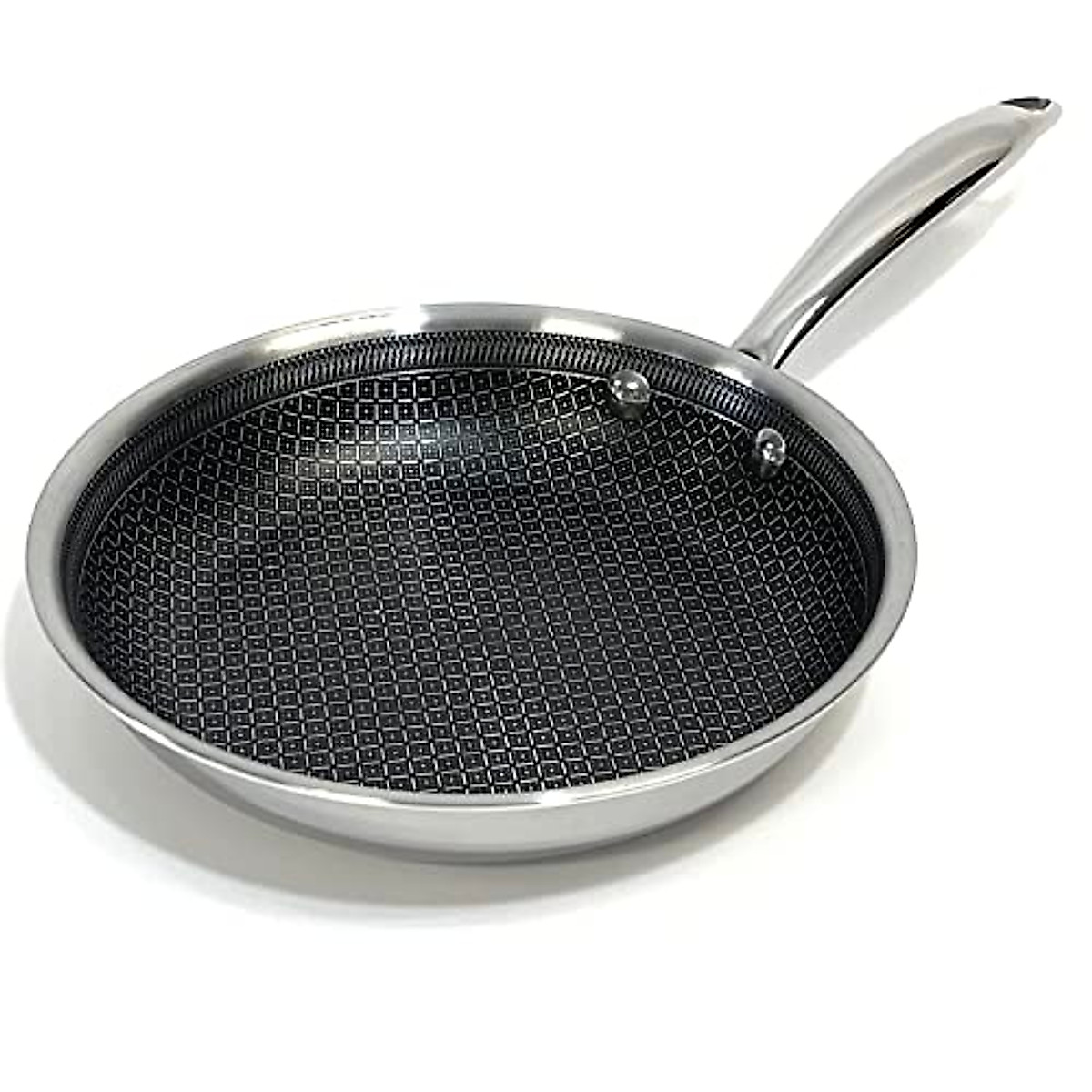 Lexi Home Tri-ply 8" Stainless Steel Scratch Resistant Nonstick Frying Pan