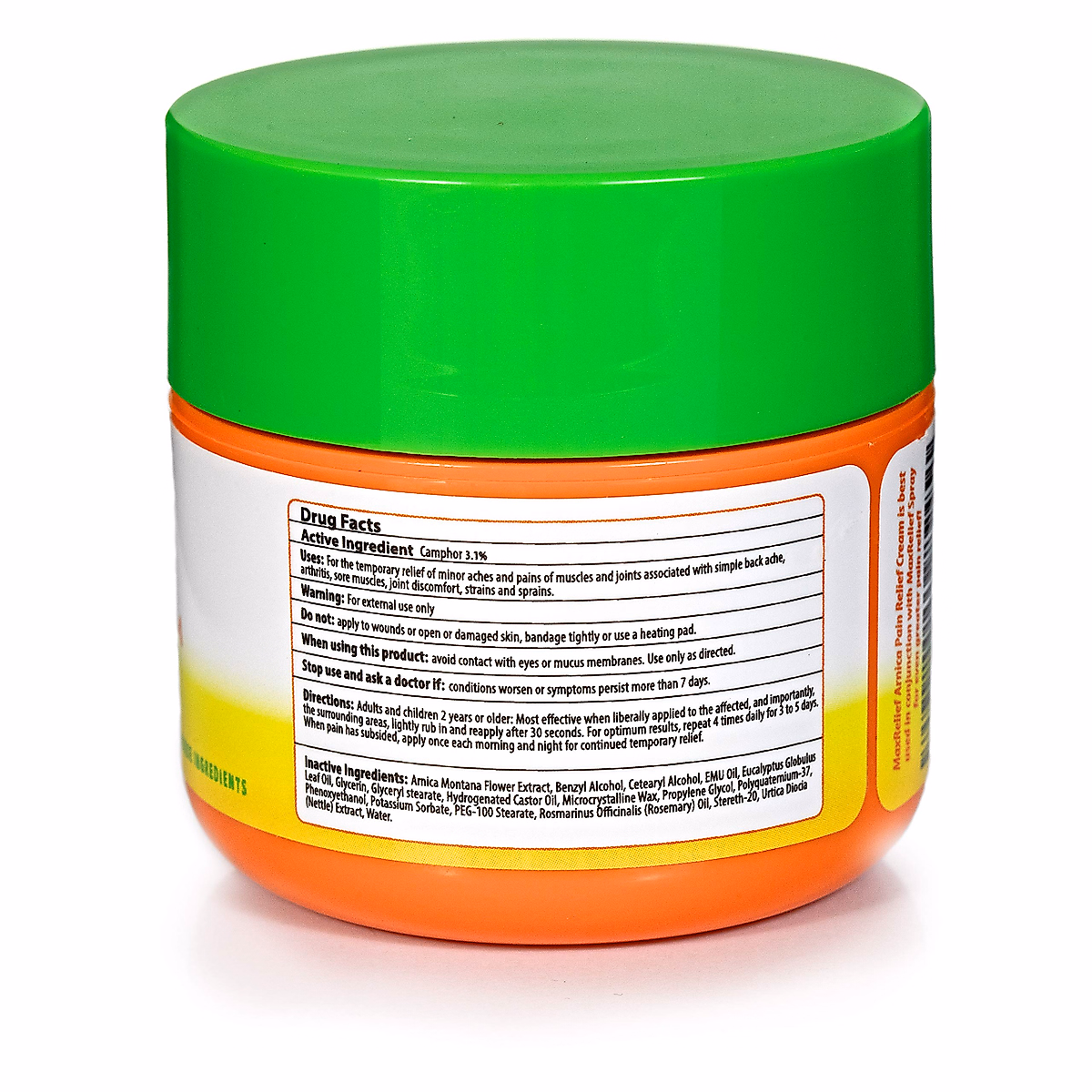 MaxRelief Arnica Montana Pain Cream - Advanced Formula for Deep Relief - Soothe Knee, Joint & Muscle Pain - Reduce Swelling, Joint Inflammation Fibromyalgia & Plantar Fasciitis Relief - Emu Oil 2oz