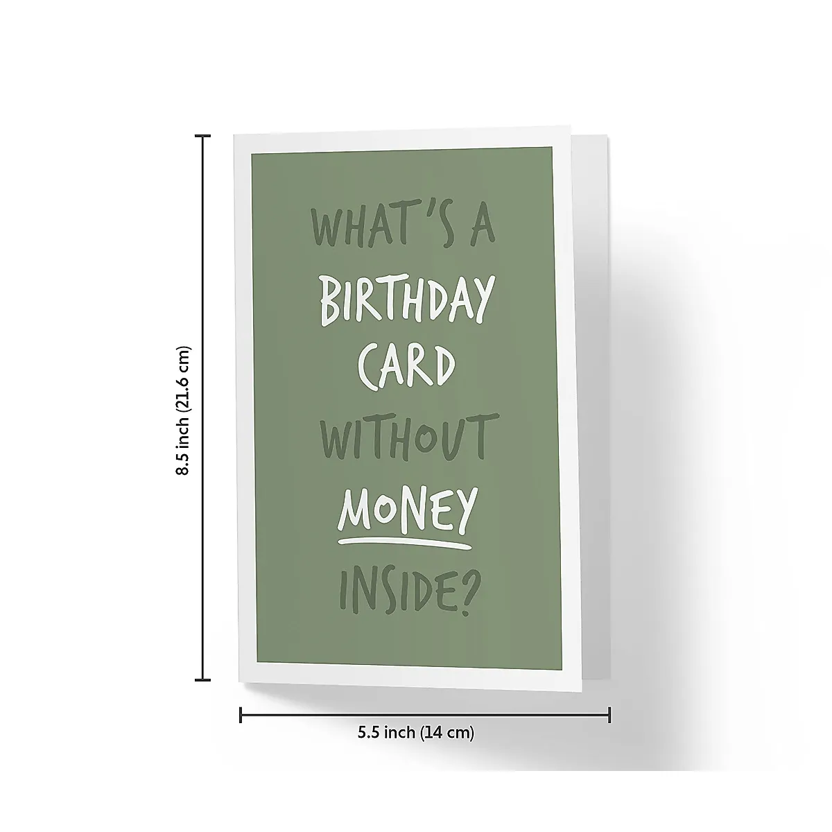 Karto Funny Birthday Card for Men and Women, 5.5 x 8.5 in, Blank Inside or with Happy Birthday Message, Premium 325gsm Cardstock, Red Envelope