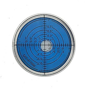 XMLEI Aluminum alloy high precision horizontal bubble universal high precision small level bubble level meter circular bubble correction Convenient and quick (Silver-blue - with magnetic-luminous)