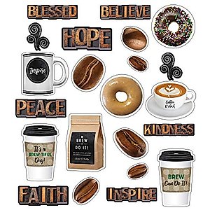 Schoolgirl Style - Industrial Café | Morning Motivators Mini Bulletin Board, Classroom Décor, 22 Pieces