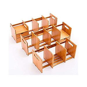 FHDGH Wooden Bookshelf Simple Bookcase Table Shelf Student Creative Cabinet