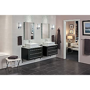 Moen 24-in Align Modern Wall Mounted Chrome Towel Bar Accessory, Sturdy Contemporary Design for Bathroom Towel Storage and Organization, YB0424CH