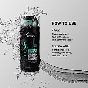 TRUSS Therapy Shampoo - Anti Dandruff Shampoo + Dry Scalp Treatment - Help Prevent Hair Loss and Reduce Oiliness While Protecting Against Dandruff and Allergies (300 ml)