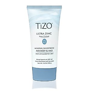 TIZO Ultra Zinc Body & Face Sunscreen Non-Tinted SPF 40, 3.5 oz