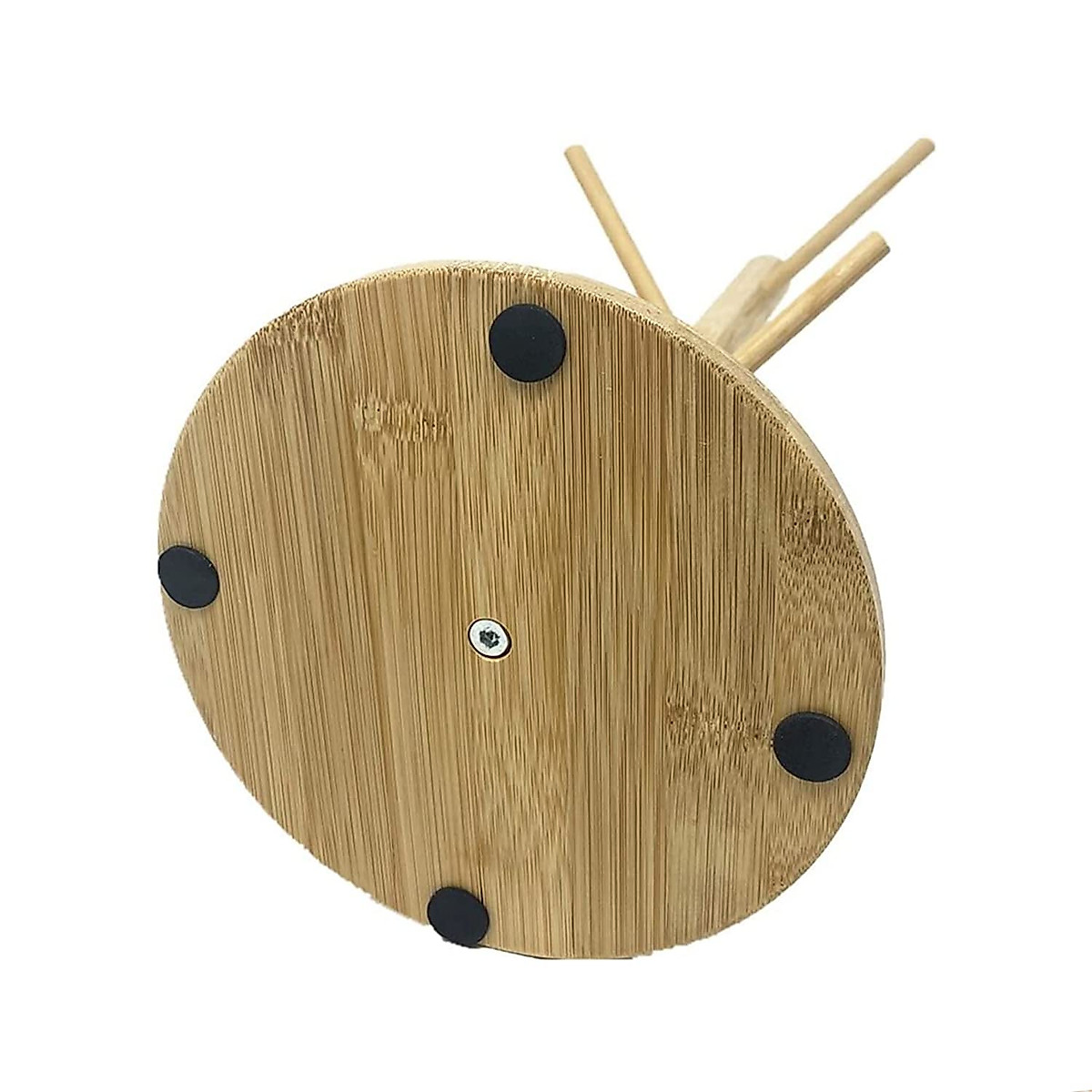 Tsyware Bamboo Wood Mug Rack Tree, Organic Bamboo Mug Holder, Mug Hook, Removable Mug Stand,Coffee Tea Cup Dryer with 6 Hooks，Decoration Counter Coffee Bar Accessories