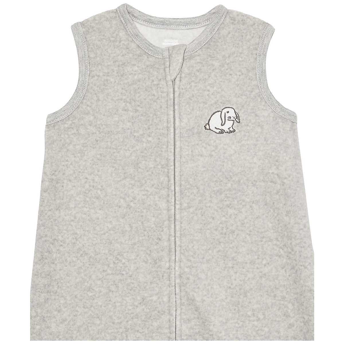Amazon Essentials Unisex Babies' Microfleece Sleep Sack, Pack of 3, Grey, Bunny, 6 Months