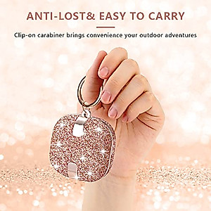 Valkit Luxury Glossy Case Compatible with Samsung Galaxy Buds 2 Case (2021) / Galaxy Buds Pro Case (2021) / Galaxy Buds Live Case (2020) Bling Sparkle - Full Body Protection Glitter Women Girls,Golden