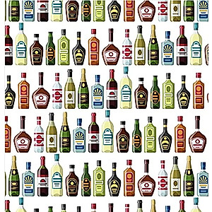 Stesha Party Beer Bottles Wrapping Paper Gift Wrap Men - Folded Flat 30 x 20 Inch - 3 Sheets