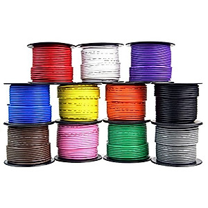 14 Gauge 11 Rolls 100 Feet Primary Power Ground Wire All Purpose Remote Cable
