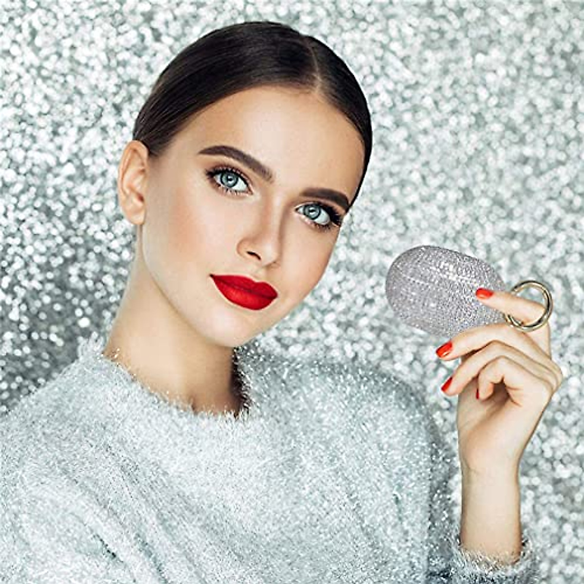 New in 2021 Apple Beats Studio Buds Case Sparkly Diamond Beats Studio Buds Case with Keychain, Shockproof Protective Premium Bling Rhinestone Cover Skin for Beats Studio Buds Charging Case