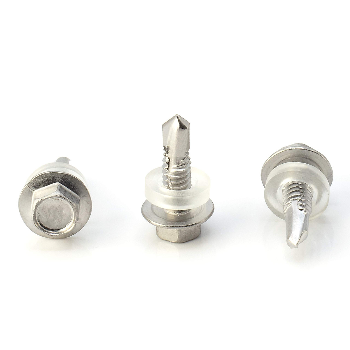 THE CIMPLE CO #12 Size, 3/4" Length (19mm) - Self Tapping/Drilling Screw - 410 Stainless Steel (Exceptional Wear and Very Corrosion Resistant) - Hex Washer Head - 100pcs