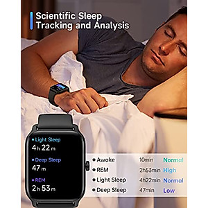 TOOBUR Smart Watch for Men Women Alexa Built-in, 1.8" IP68 Waterproof Fitness Watch with Call Function, Heart Rate & Sleep Monitor, 100 Sport Modes Fitness Tracker Android iOS Compatible