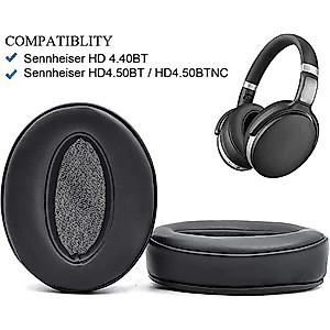 HD4.50bt Ear Pads Cushion Replacement Earpads Compatible with Sennheiser HD 4.50BT, HD 4.50, HD 4.50BTNC, HD 4.50SE, HD 4.40BT, HD 4.30G, HD 4.20S, HD 458BT, HD 450, HD 400S, HD 350BT Headset