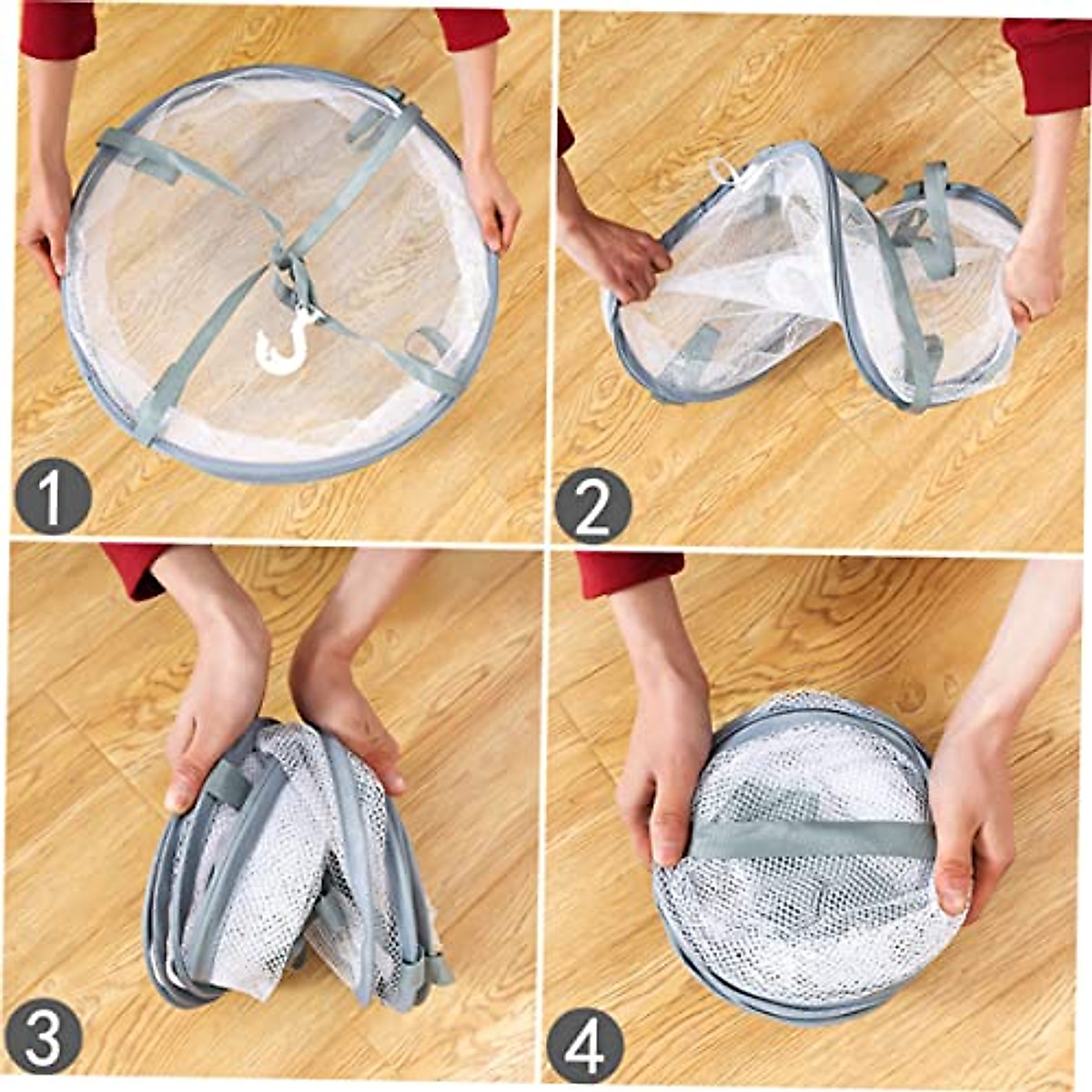 Zerodeko 2pcs Foldable Laundry Rack Dish Drying Rack Large Collapsible Drying Rack for Clothes Sweater Hanging Dryer Clothes Dryer net Foldable Clothes Drying Rack mesh Basket Dryer