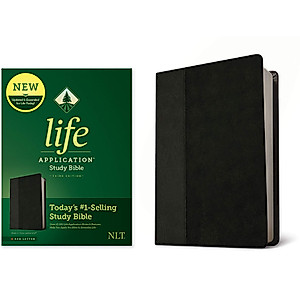 NLT Life Application Study Bible, Third Edition (LeatherLike, Black/Onyx, Red Letter)