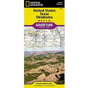 United States, Texas and Oklahoma Map (National Geographic Adventure Map, 3123)