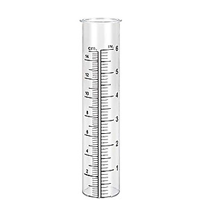 LUNSY 【Rainy Season Preferred】 Rain Gauge Replacement Tube, Glass, 7.5in1.46in, Cold Resistance&Crack Resistance