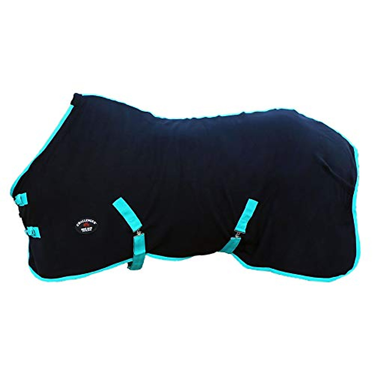 CHALLENGER 66" Horse Sheet Polar Fleece Cooler Exercise Blanket Wicks Moisture Turquoise 4350