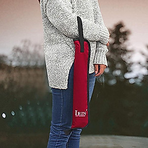 Tbest Drum Stick Bags Sacoche Baguette,Drum Sticks Bag Holder,IRIN Drum Stick Storage Hanging Bag Drumstick Portable Handbag with Handle 5 Colors Available(Black/Red/Green/Blue/)(Red)