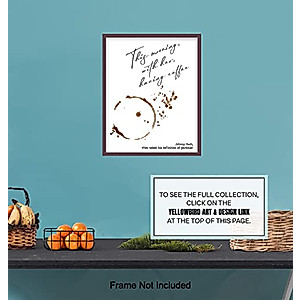 Johnny Cash Quote Wall Art Print - Coffee Art - Great Sentimental Gift - Chic Home and Kitchen Decor - Ready to Frame (8X10) Photo - This Morning, With Her, Having Coffee - Definition of Paradise