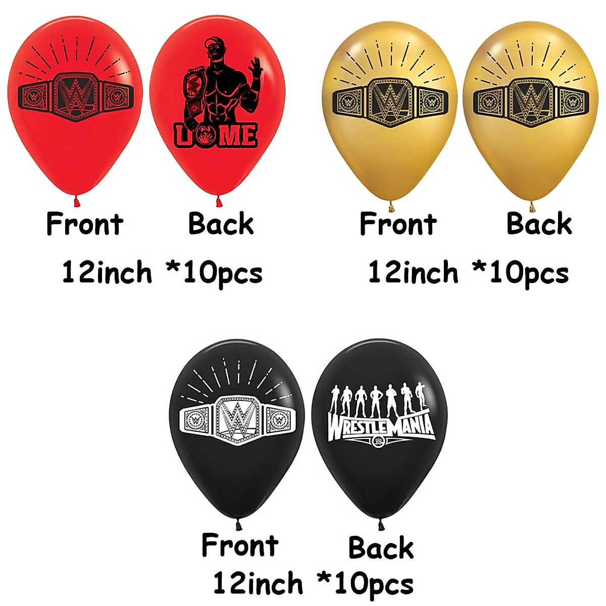 Wrestling Balloons Wrestling Party Supplies Birthday Wrestling Party Decorations 12INCH Latex Balloons -30PCS