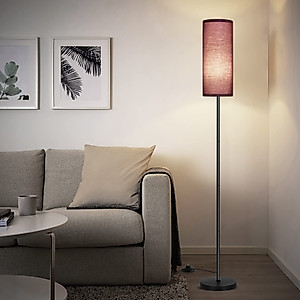 PARTPHONER Floor Lamp for Living Room, Modern Standing Lamps with Lampshade, Minimalist Tall Lamp with Foot Switch for Living Room, Bedroom, Kids Room, Office(Bulb Not Included)