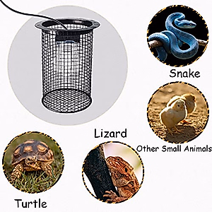 kathson Reptile Lampshade Lizard Heat Lamp Guard Anti-Scald Lamp Mesh Cover Pet Coop Protection Heater Light Bulb Enclosure Cage Protector for Turtles, Lizards, Snakes and Amphibians