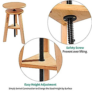 MEEDEN Wood Drafting Table & Stool Set,Artist Stool and Craft Table with Adjustable Height,Tiltable Tabletop for Artwork, Graphic Design, Reading, Writing