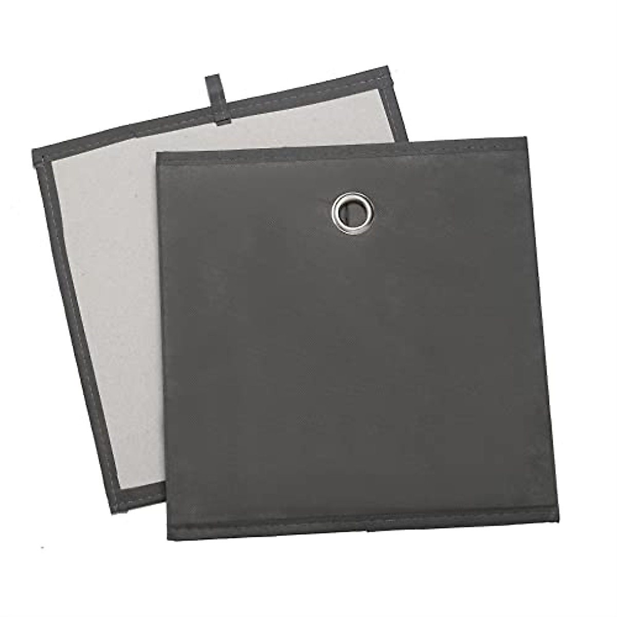 Rabtero Foldable Storage Cubes, Collapsible Cloth Baskets Open Storage Bins for Home Tidy and Storage-Gray, 6 Packs, 11 inches