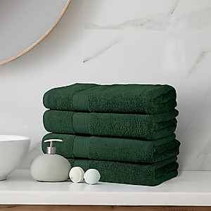 Homes Perception Luxury 8 Pack Towel Set | Premium Quality 2 Bath Towels, 2 Hand Towels 4 Washcloths | 600 GSM (Hunter Green)